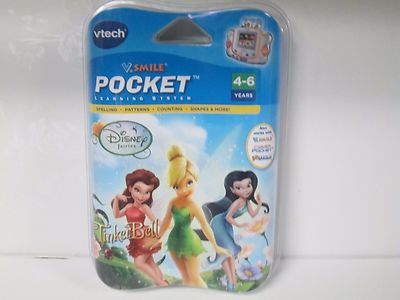 VTECH VSMILE POCKET TINKERBELL DISNEY FAIRIES GAME CARTRIDGE AGES 4-6 ...