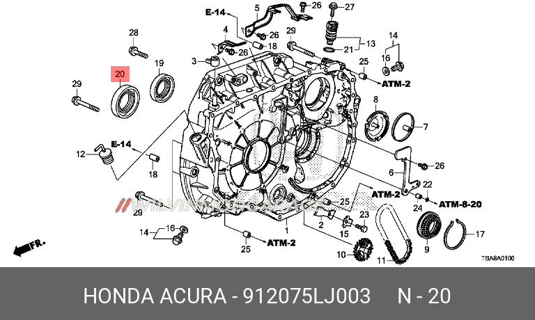 Genuine Oil Seal (50X76X6.5) 2016-2022 Honda CR-V RW 1.5 Turbo 91207 ...