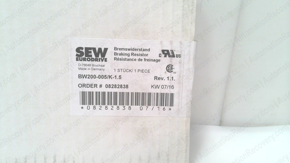 SEW EURODRIVE BW200-005/K/-1.5, BRAKE RESISTOR, NEW #342012 | eBay