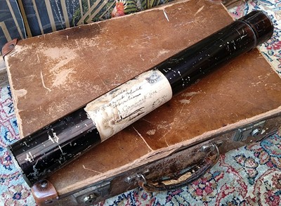 Antique Military Map Document Metal Lacquer Tin Canister Campaign WW1 ...