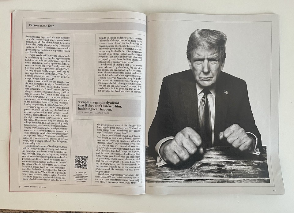 TIME Magazine Person Of The Year DONALD TRUMP December 30, 2024 | eBay
