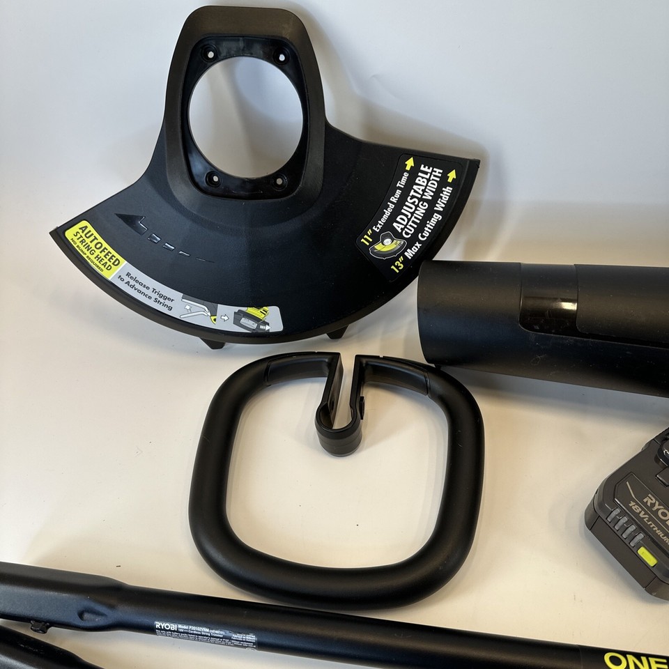 Cordless 13” String Trimmer Edger & Jet Fan Blower Kit P20121 RYOBI ...