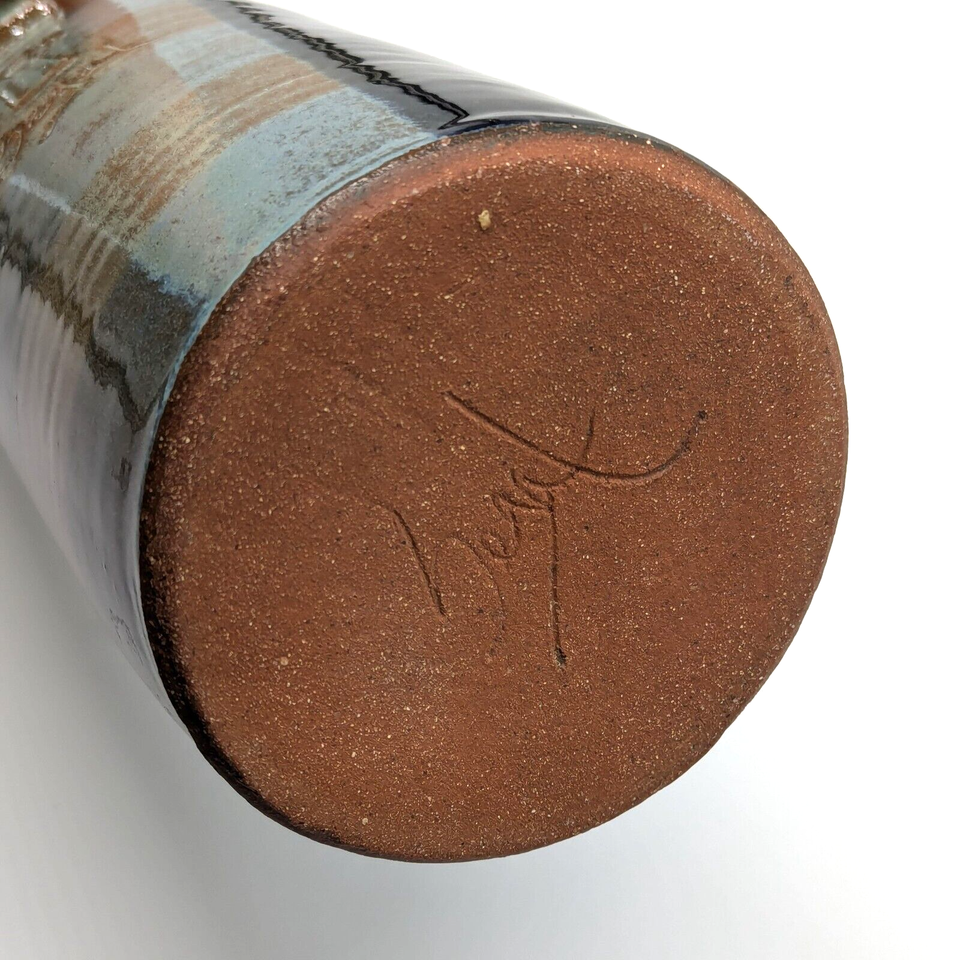 Lee Segal Handmade Pottery Jug Vase Pitcher 12" Signed Art Pottery ...