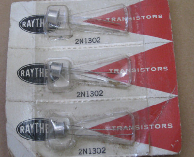 lot 3 pcs 2N1302 early Raytheon NPN Germanium Transistor Vintage fuzz ...