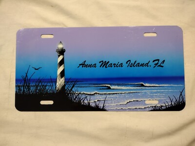 Vintage Anna Maria Island Florida Metal License Plate Souvenir NOS | eBay