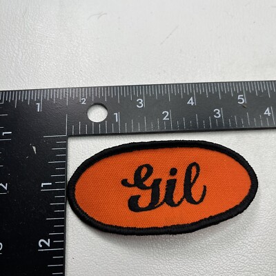NOS Oval Black & Orange GIL Name Patch (For Mechanic & Worker Uniforms ...