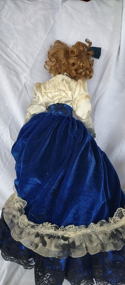 Vtg 22" Vtg Porcelain Doll Creepy Paul Crees Peter Cowe Partially ...