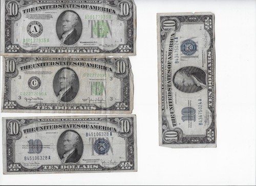 10 dollar bills: 1934, blue stars, 1950 | eBay