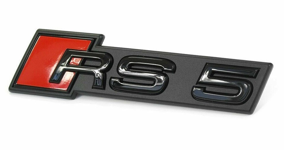 Original Audi RS5 F5 Black Edition Rear Badge + Audi RS5 Grille Logo ...