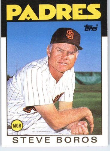 Steve Boros 1986 Topps Traded #15T Padres MG ID:18392 | eBay