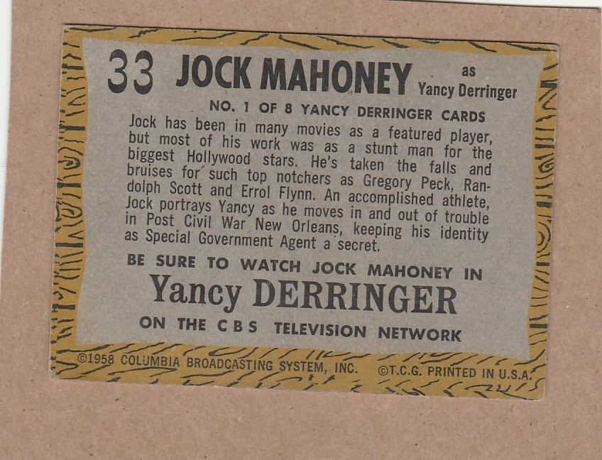 1958 Topps T.V. Western # 33 Jock Mahoney/as Yancy derringer | eBay