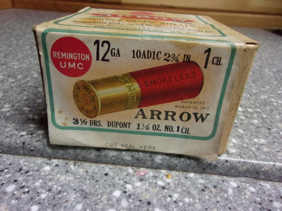 B525 vintage ARROW shotshell box remington UMC 12 ga. 2 piece box | eBay
