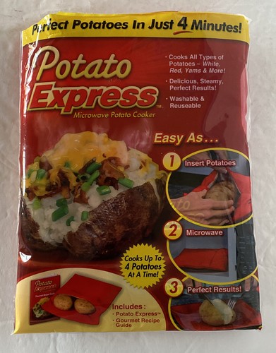 Ontel Products Potato Express Microwave Potato Cooker Cooks 4 Potatoes ...