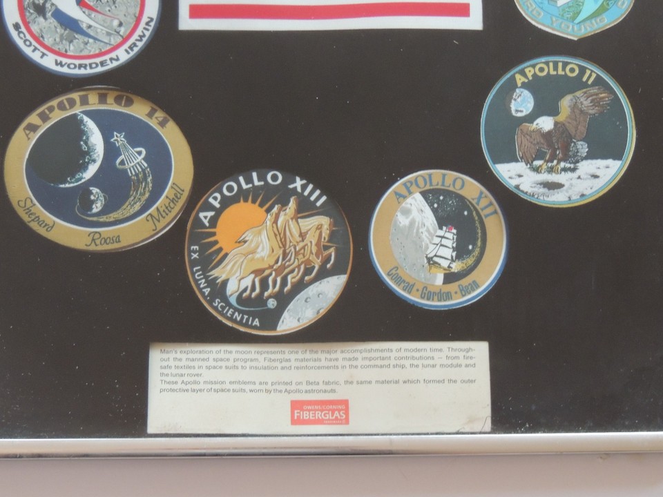 APOLLO VII Thru XVII - TEN NASA APOLLO MISSION EMBLEMS / BETA PATCHES FRAMED | eBay