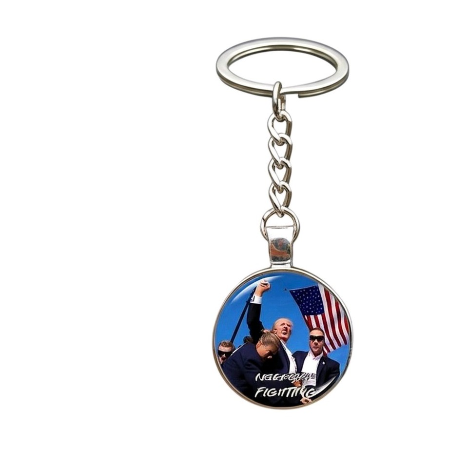 Trump "Never Stop Fighting" MAGA Political Keychain Key Ring Gift | eBay