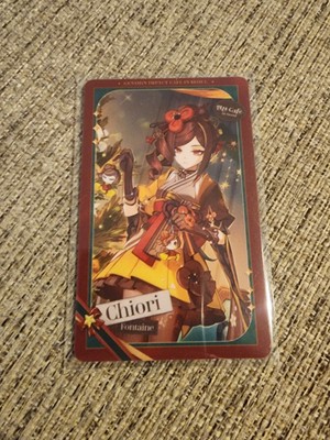 Genshin Impact Korea Cafe Chiori Card | eBay