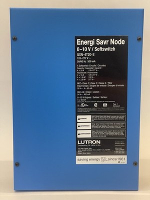 Lutron QSN-4T20-S Energi Savr Node SoftSwitch 120-277V 0-10V 4-Zone 20A ...