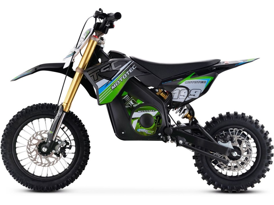 MotoTec Pro Dirt Bike 36V 1200W Green Electric Bike Lithium Power Bike ...