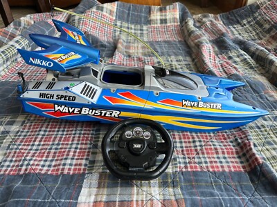 Vintage Wave Buster Wave Buster Nikko Boat with Remote No Battery or ...