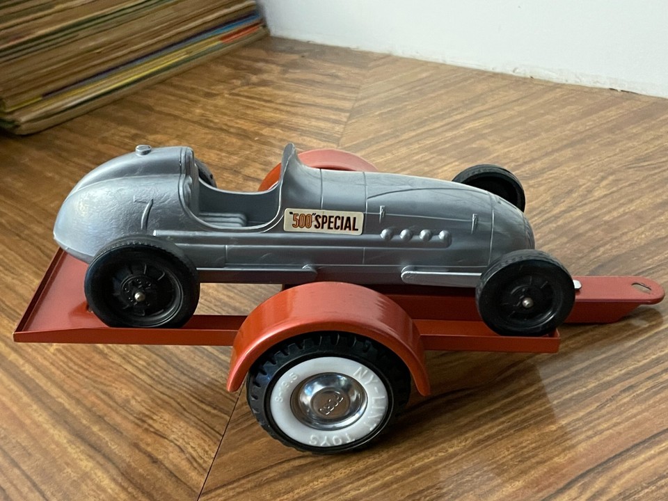 1960 Nylint #4000 Ford Speedway Special Steel Pickup Truck Trailer Car ...