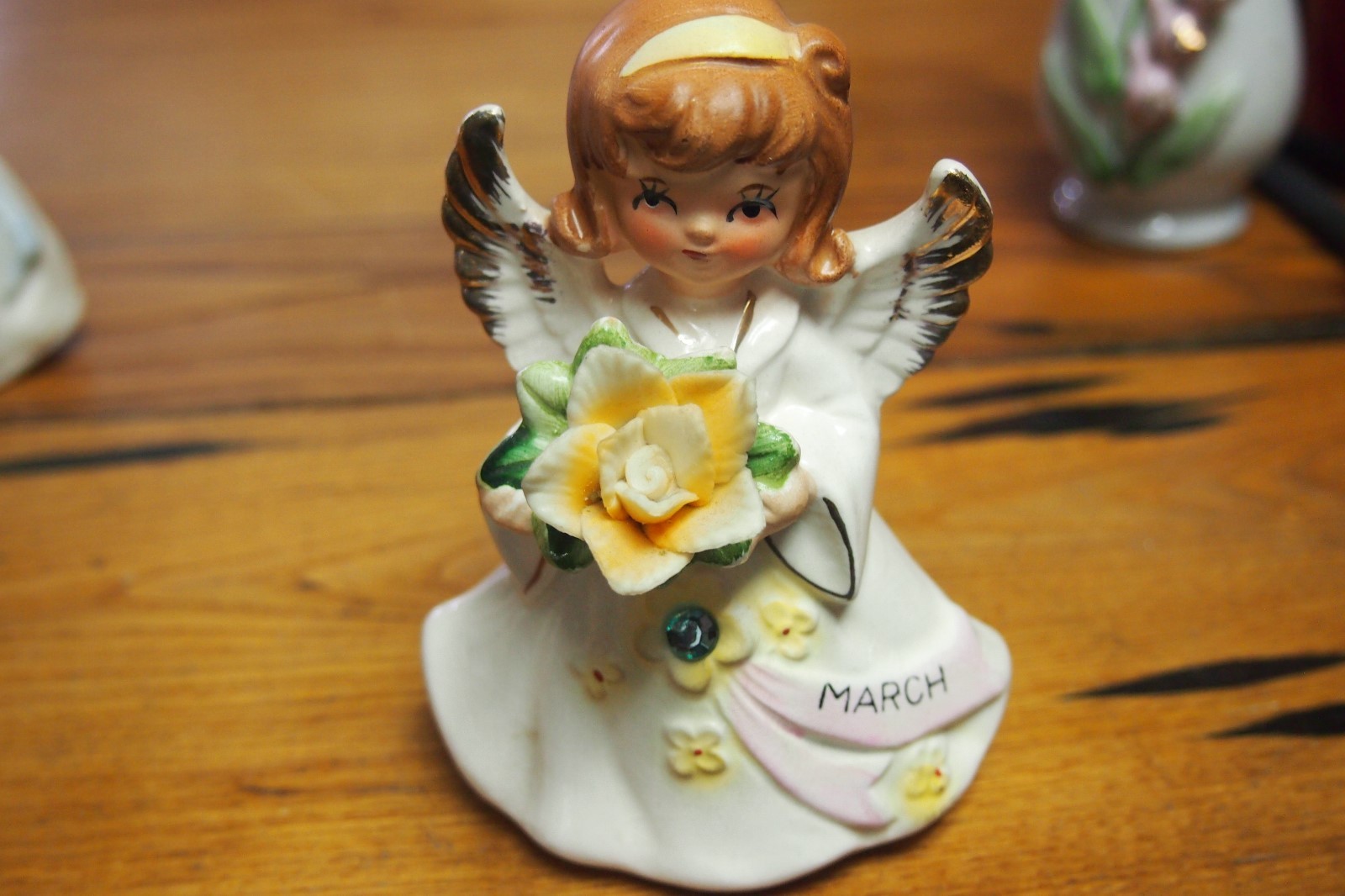Vintage Lefton Angel of the Month – March - 5224 with Rhinestone | eBay