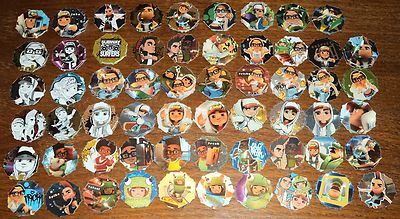 POGS - T-SSSGR30 001 Lot de 30 Pogs Tazos SUBWAY SURFERS ROLLER Tous ...