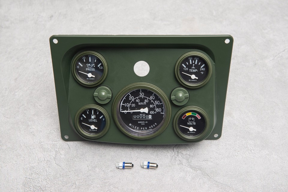 Humvee Gauge set Dash Instrument Panel w LED | eBay