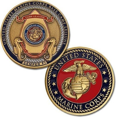 Marine Corps Challenge Coin Camp Lejeune Semper Fi Military Collectible ...
