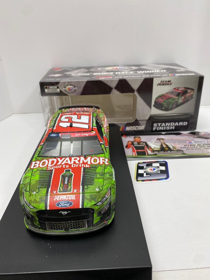 NASCAR 2023 RYAN BLANEY #12 CAMO BODYARMOR CHARLOTTE RACE WIN 1/24 CAR ...