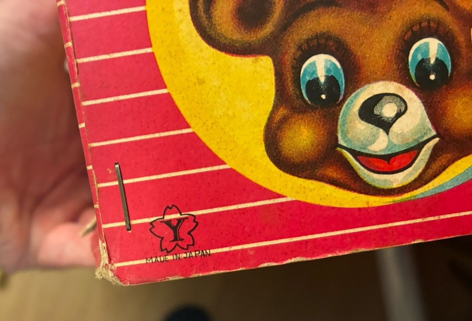 Vintage Teddy Cook Wind Up Clockwork Tinplate Mechanical Toy 1950s Made ...