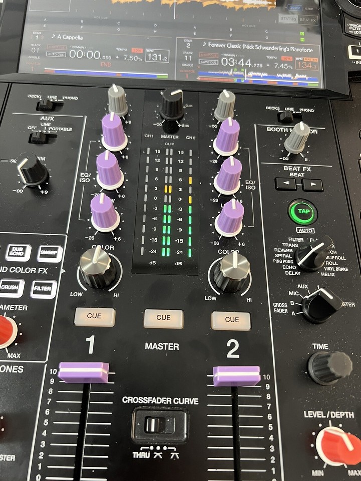 6 KNOB 90 ° + 2 FADER CAP DAC2371 PURPLE DJ MIXER DJM PIONEER 700 800 ...