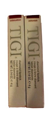 2 TIGI Diamond LipstickS,INFATUATION & ASTONISH.14 oz MAKEUP/HEALTH ...