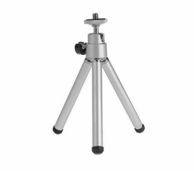 Mini Tischstativ Tripod Stativ silber 1/4 Zoll 1/4" Tisch Kamera Go ...