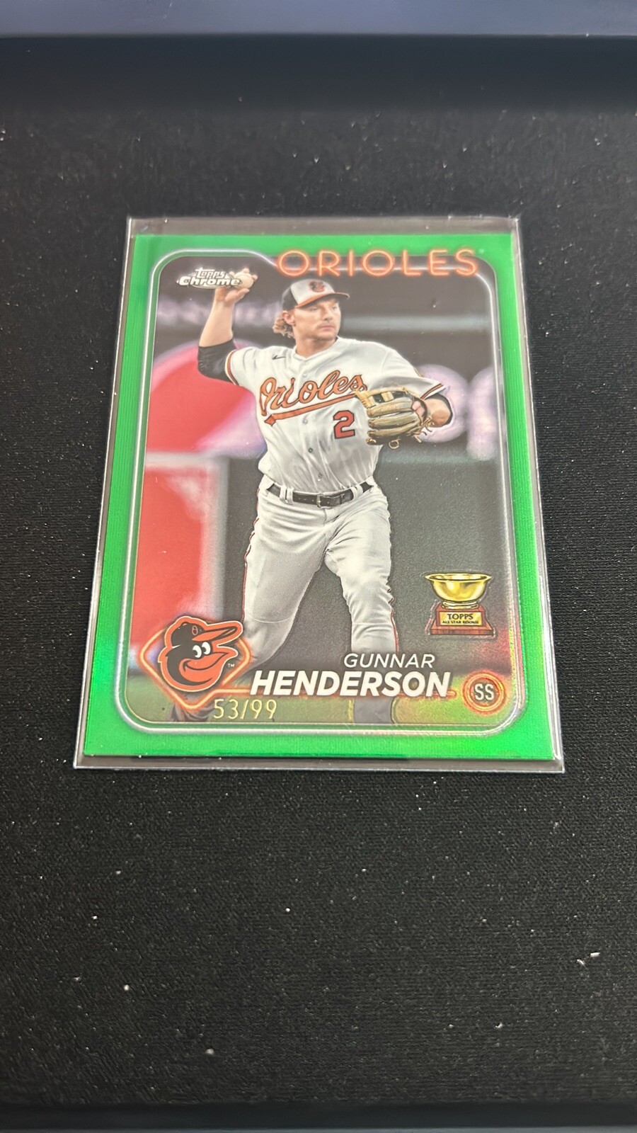 2024 Topps Chrome Gunnar Henderson True Green Refractor /99 NM Orioles ...