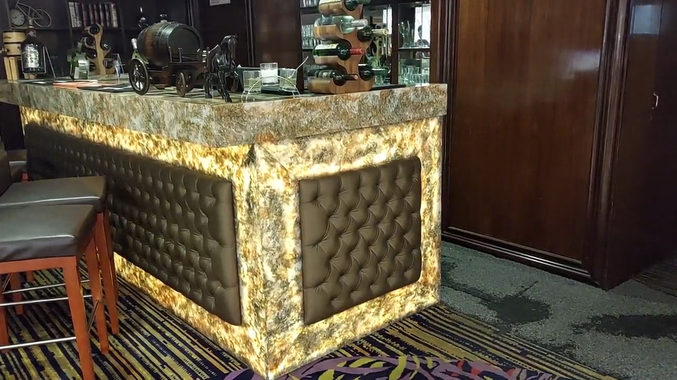 Elegant Orange Crystal Onyx Furniture Dining Room Dinner Table/coffee ...