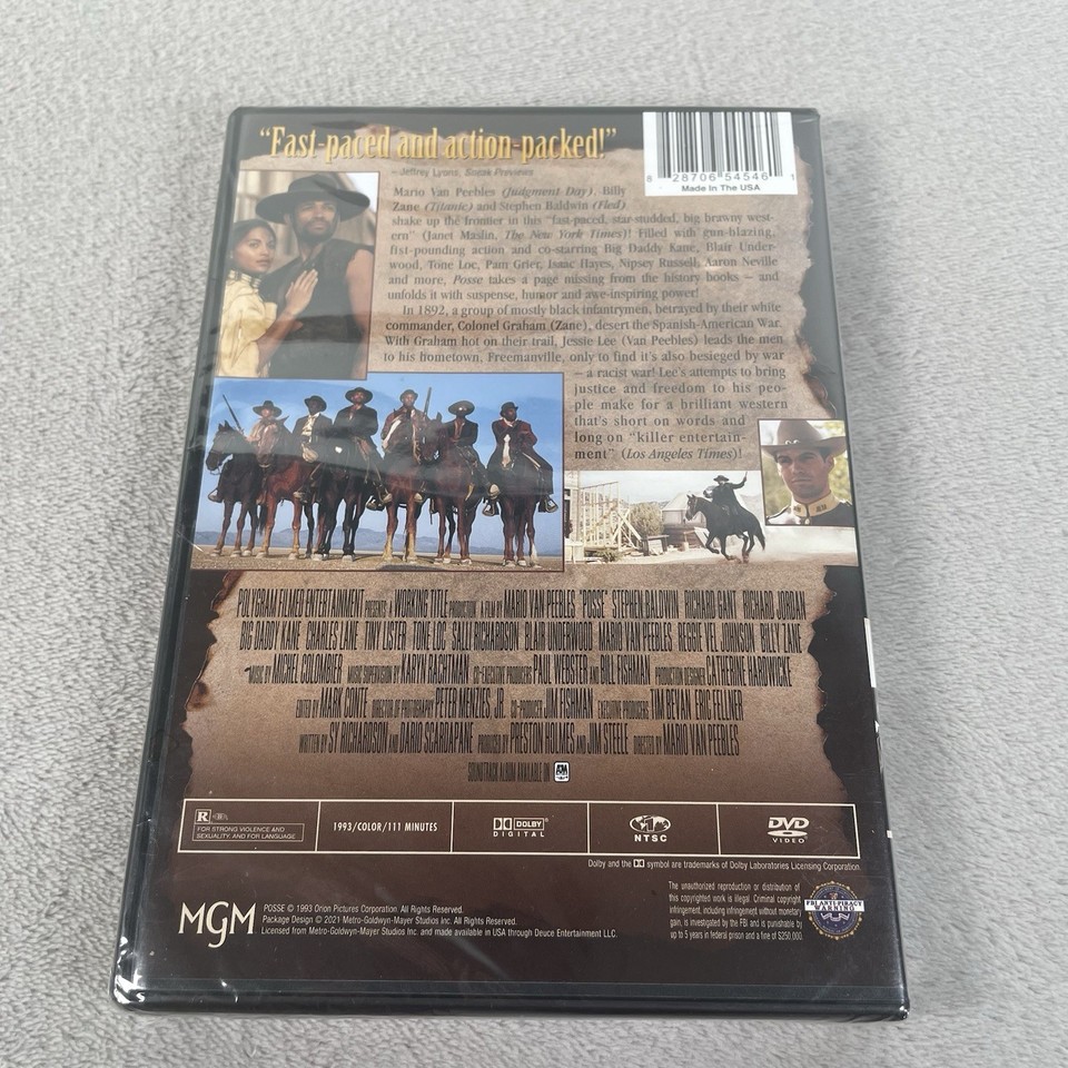 Posse (1993) DVD - Mario Van Peebles, Stephen Baldwin, Billy Zane - New ...