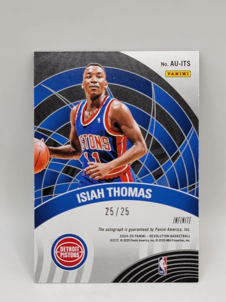 2024-25 Panini Revolution Isiah Thomas Infinite /25 Autograph HOF ...