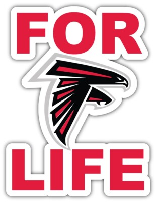 Atlanta Falcons For Life NFL Car Bumper Sticker Decal 4'' x 5'' | eBay