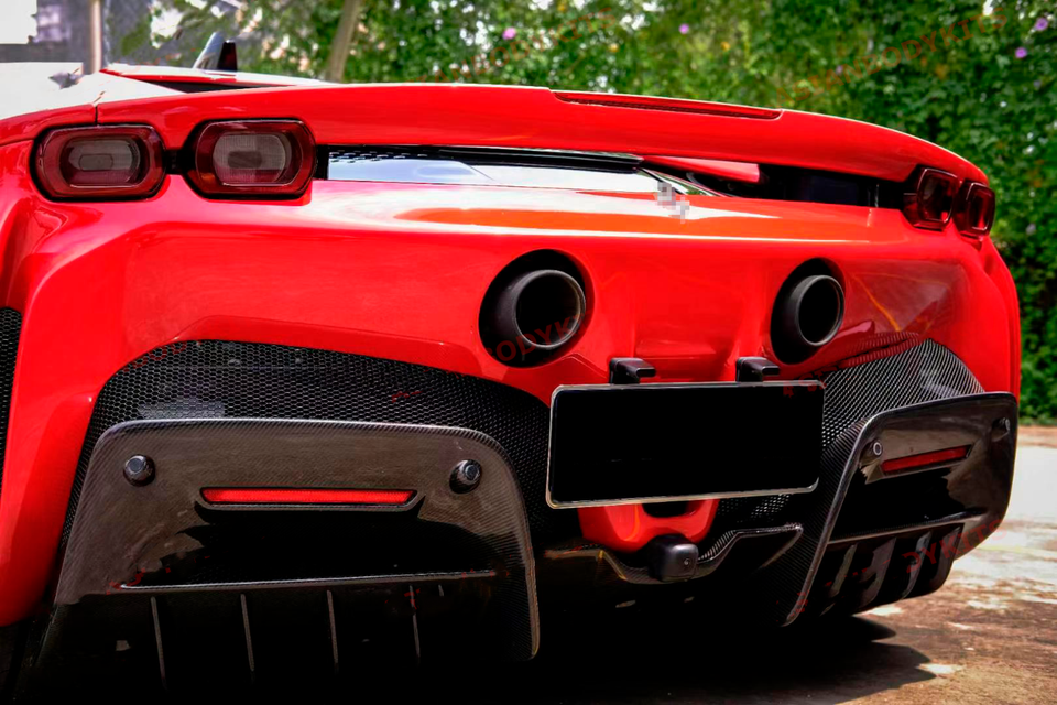 DRY CARBON FIBER REAR DIFFUSER for FERRARI SF90 2020+ | eBay