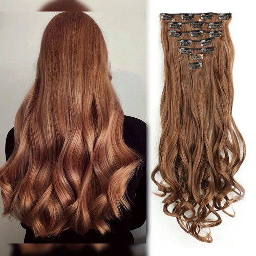 Straight Clip In Extensions HumanHair Brazilian ClipIn Black Color Clip ...