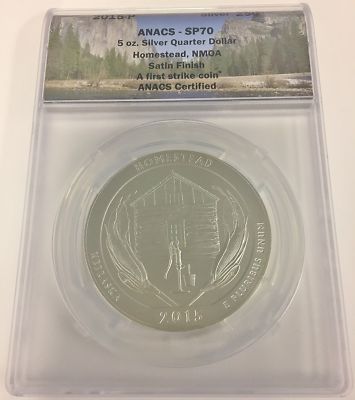 2015-P ATB 5 Oz Silver Homestead ATB ANACS SP70 First Strike AG .999 | eBay