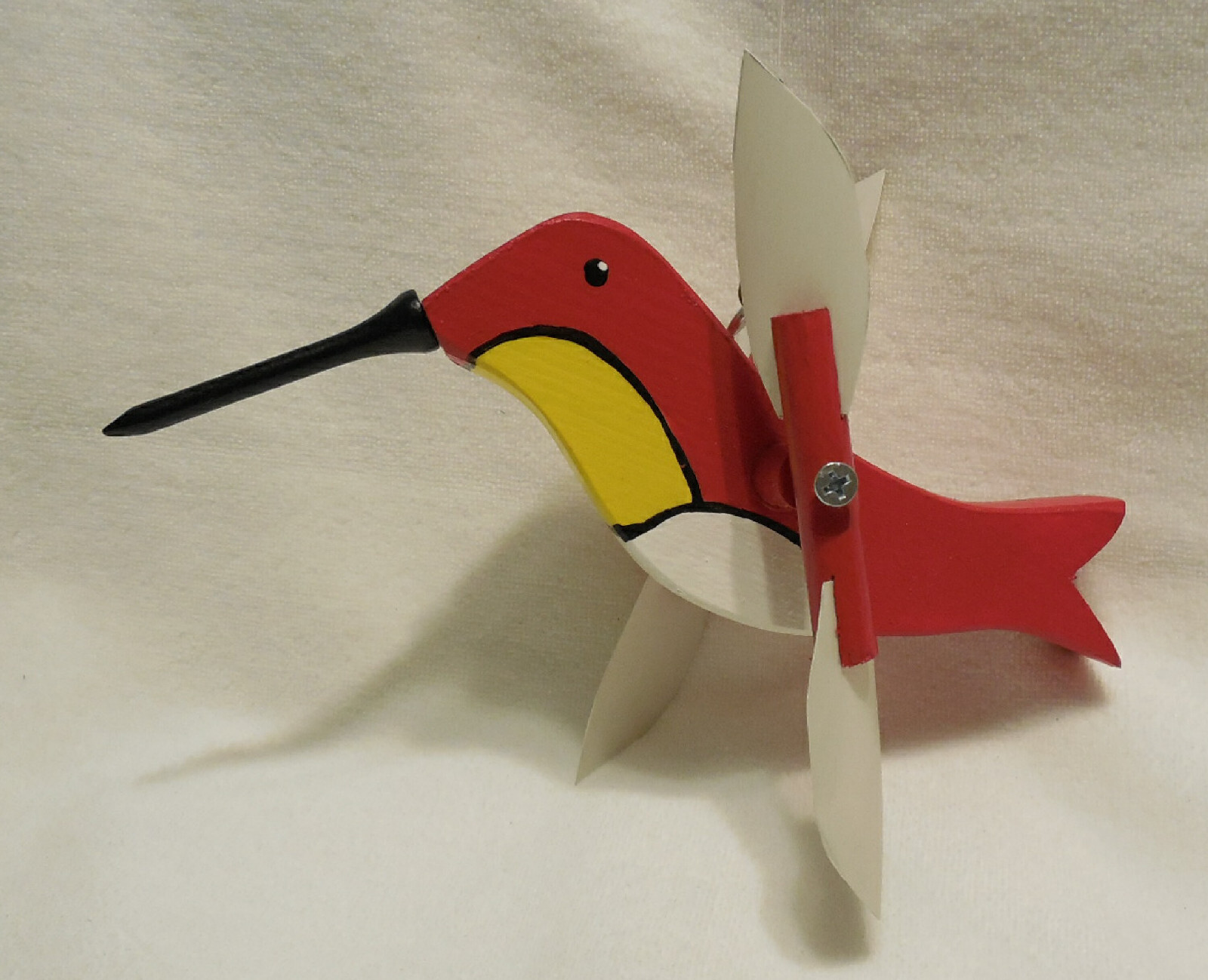 We Make Homemade Hand Crafted 7" Hummers Hummingbird Wind Spinner Red ...