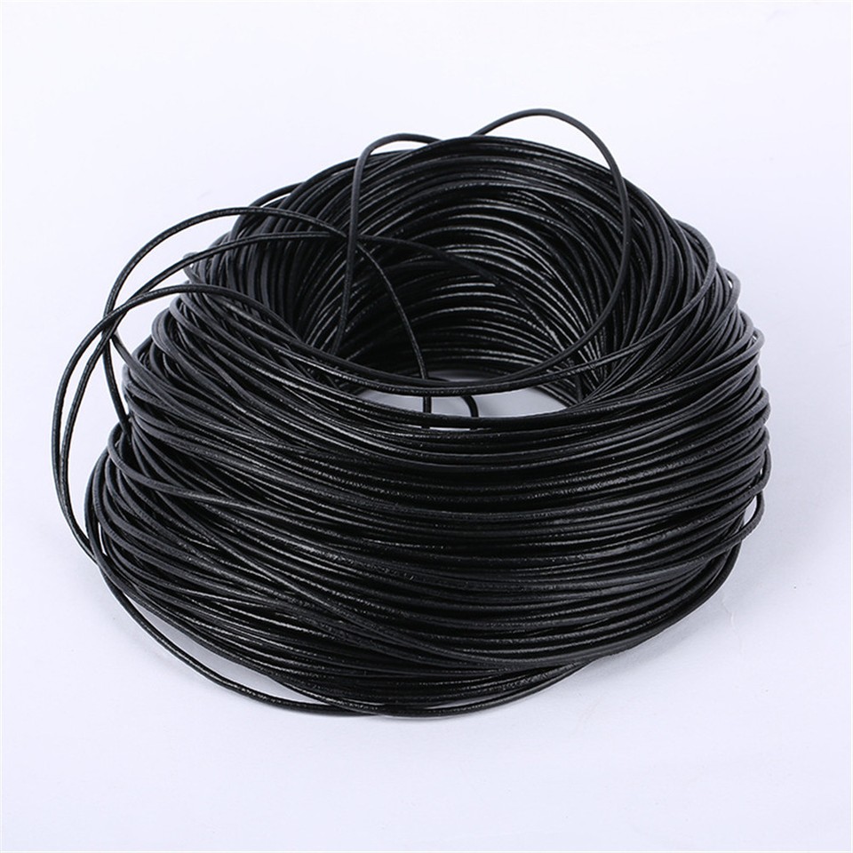 10 Meters 1/2/3mm Leather Threads Cords Strings for Bracelet Necklace ...
