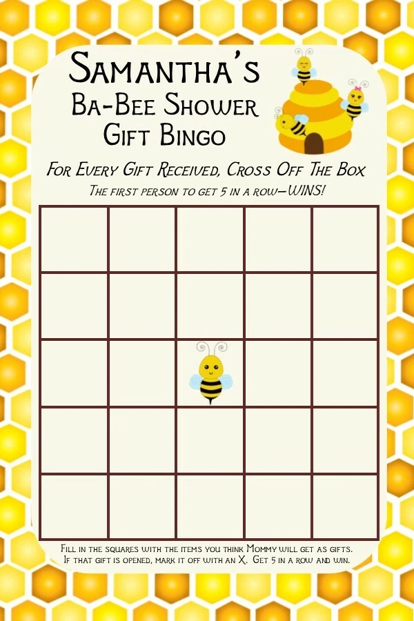 Bumble Bee Baby Shower Games