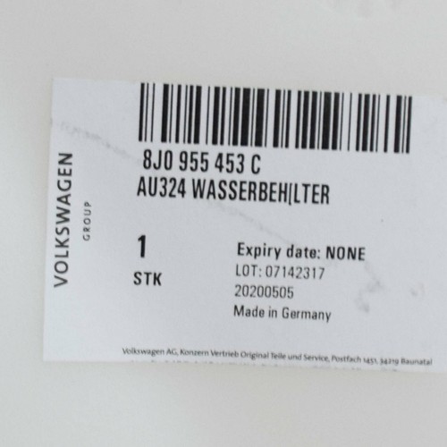 NEW AUDI TT 8J WINDSHIELD WASHER RESERVOIR TANK 8J0955453C OEM NO DUTY ...