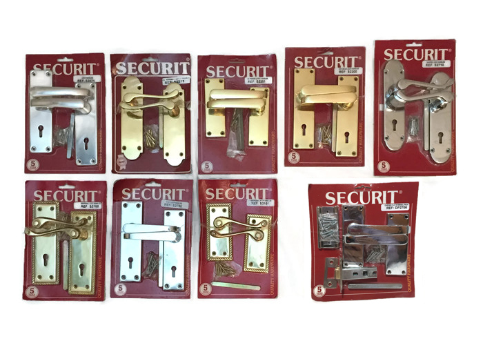 Securit Internal door handle Lock Handles Chrome Plated Polished Brass ...