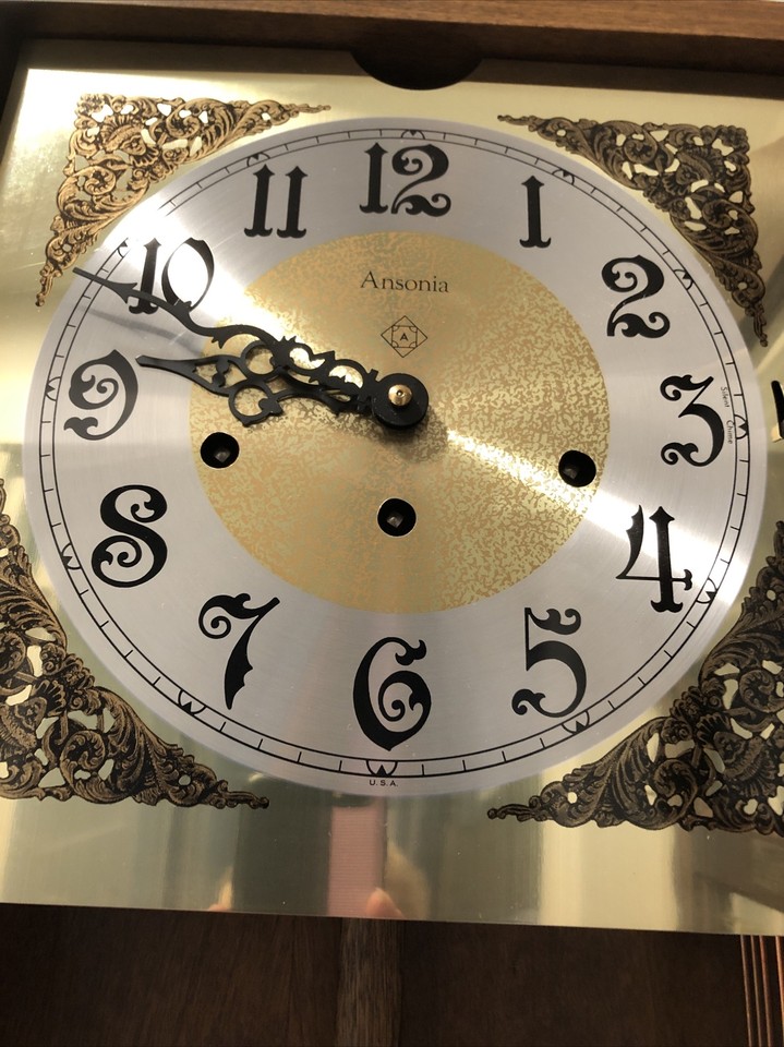 ANSONIA EZEE-SET #755 CHIME WALL CLOCK KEY WIND WOOD VINTAGE | eBay