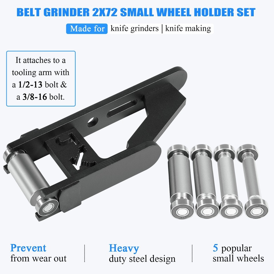 Belt Grinder 2x72 small wheel set & holder for knife grinders knife ...