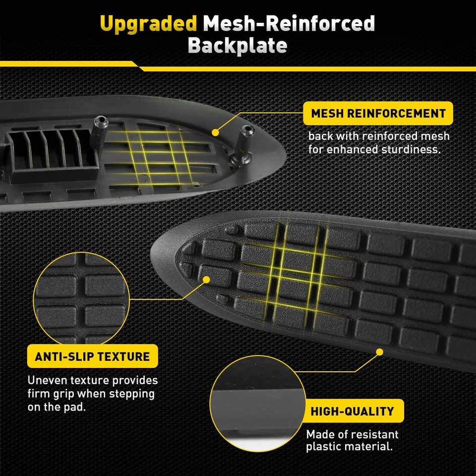 Step Pad Kit 4Pcs Fits 3 Inch Round Nerf Bars Black Replacement ...