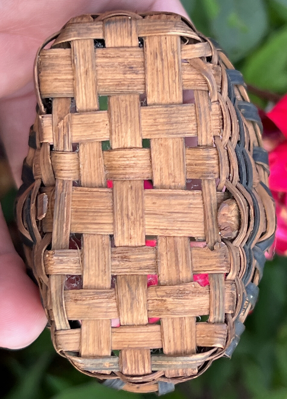 Early Antique Primitive Miniature Basket Split Oak Early Basket 3”Color ...